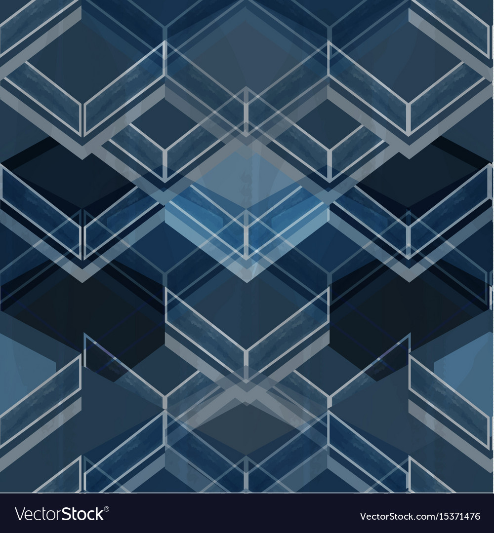 Geometric blue pattern Royalty Free Vector Image