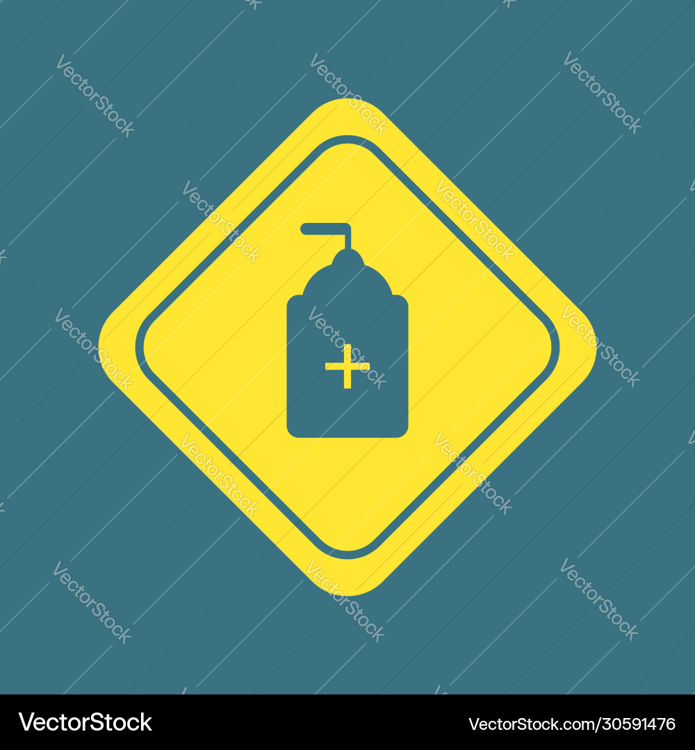 Hand sanitizer sign design Royalty Free Vector Image