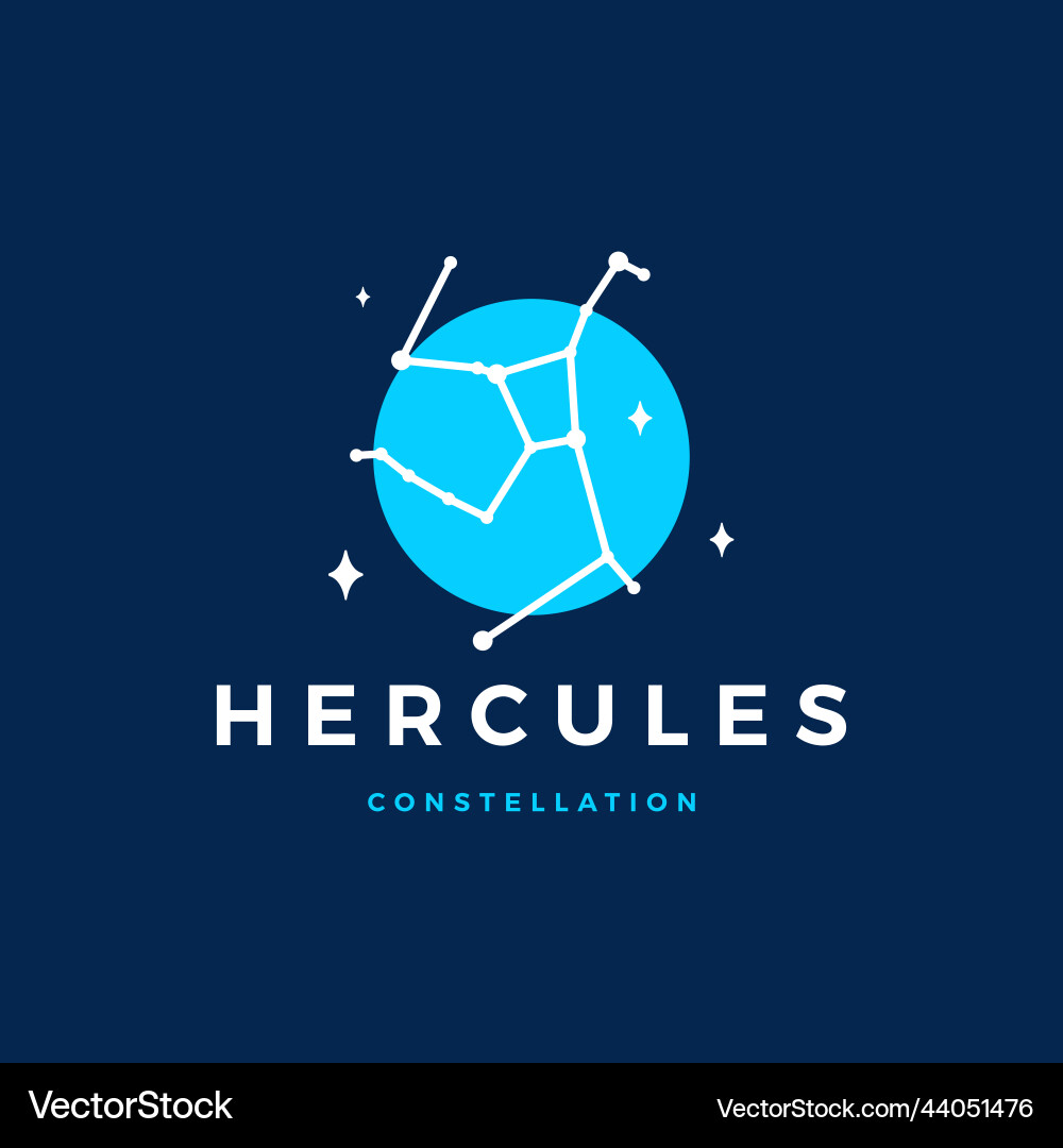 Hercules star constellation logo icon Royalty Free Vector