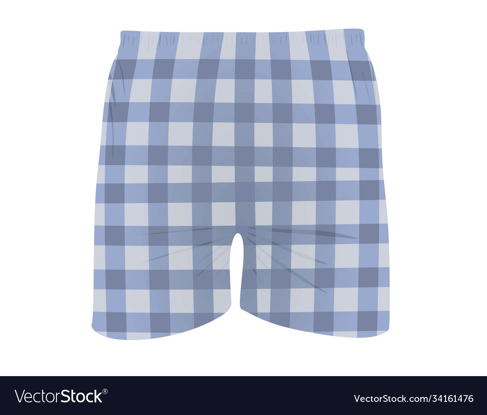 Man square pattern shorts Royalty Free Vector Image