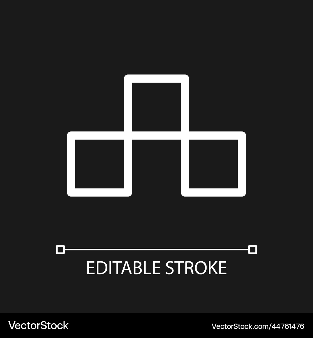 Taxicab checkers sign pixel perfect white linear Vector Image