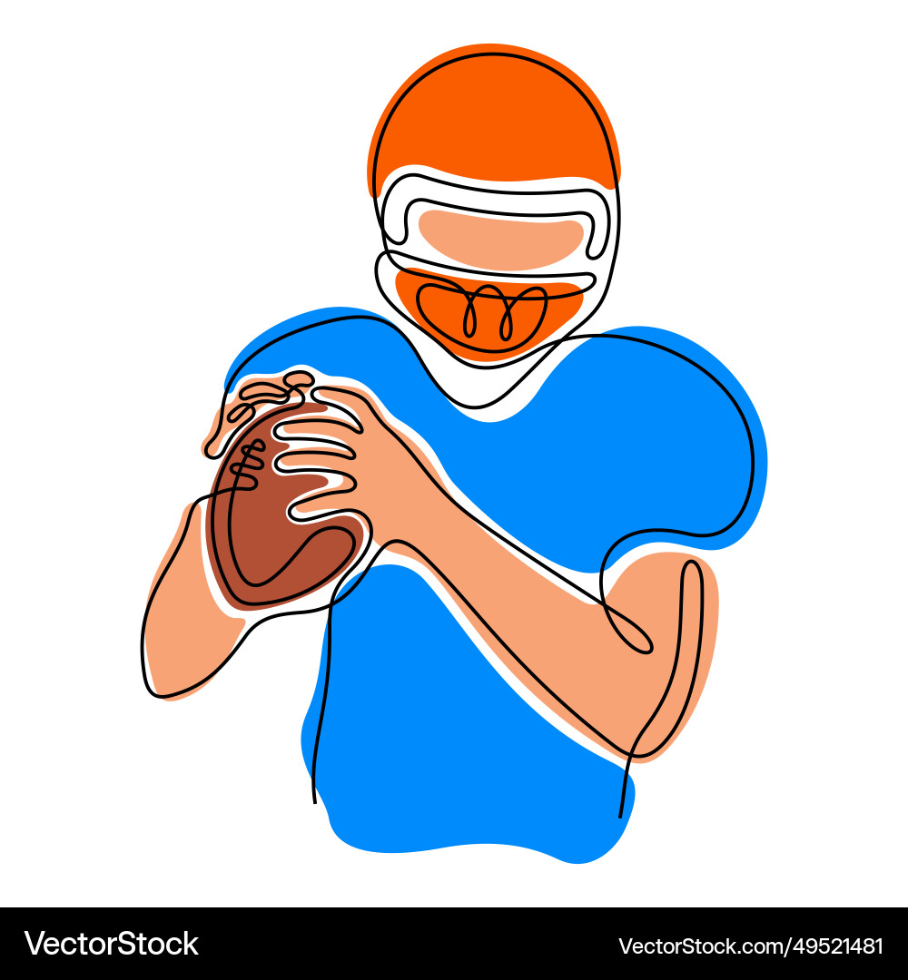 American football player Royalty Free Vector Image