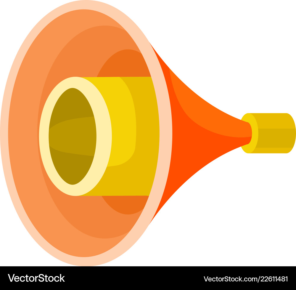 Bright yellow-orange megaphone isolated on white Vector Image