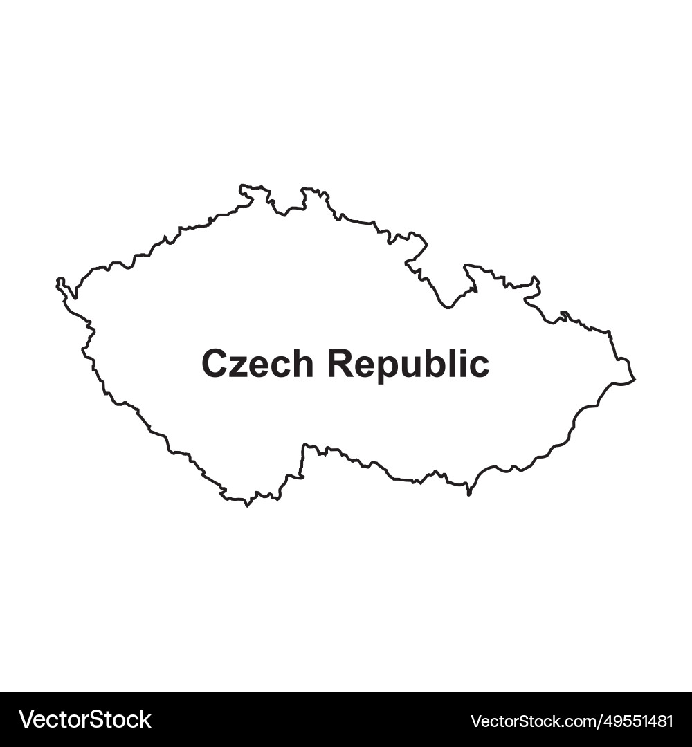 Czech republic map icon Royalty Free Vector Image