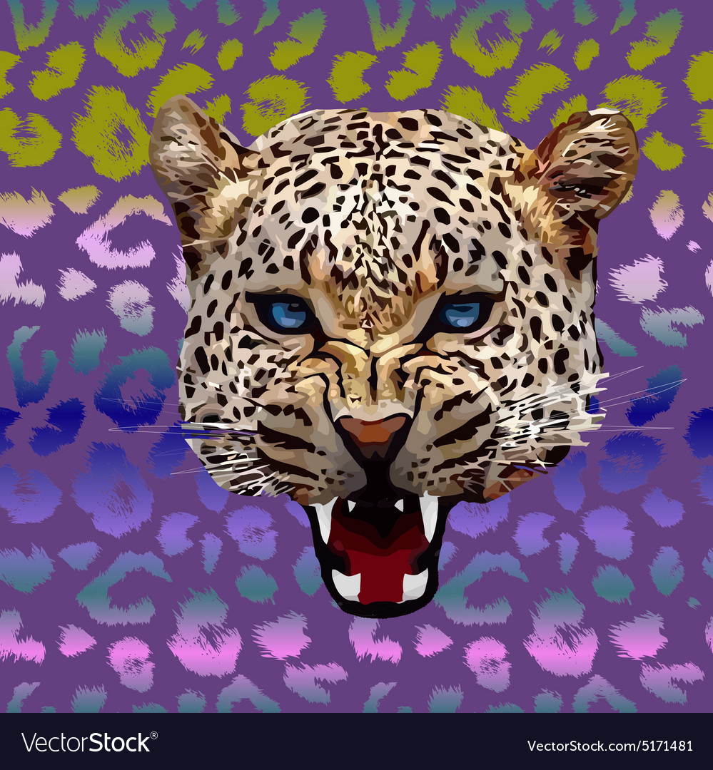 Leopard print pattern repeating seamless Vector Image