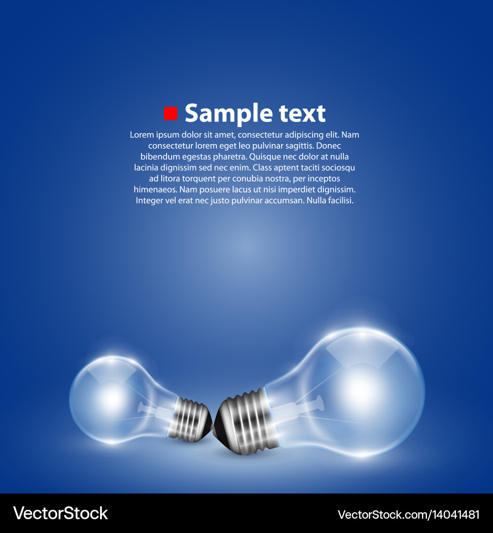 Light bulb on background Royalty Free Vector Image