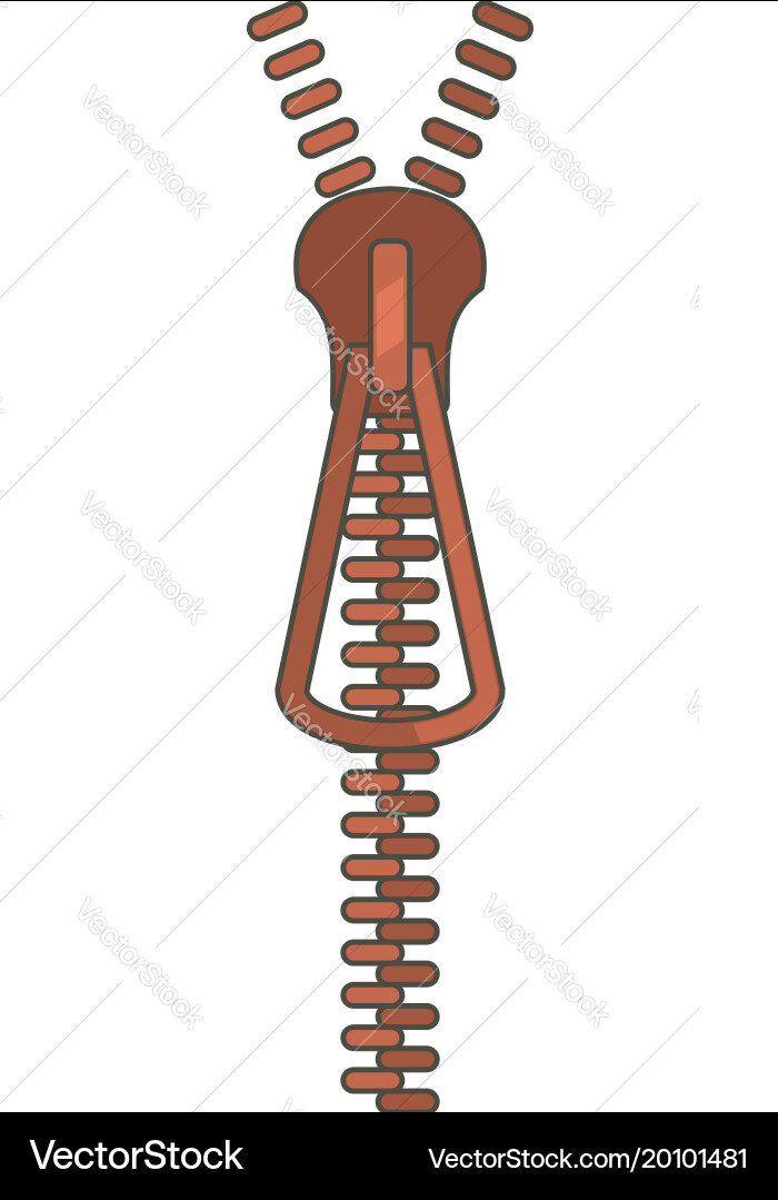 Metal zip icon cartoon style Royalty Free Vector Image