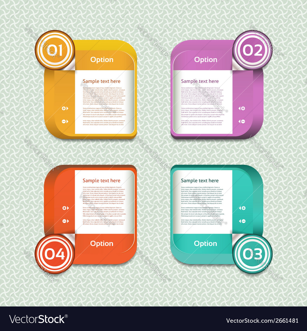 Progress background product choice or version Vector Image