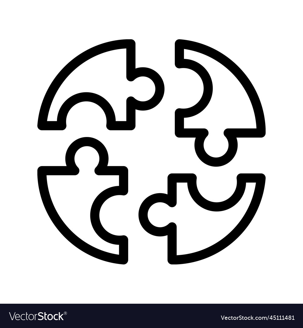 Puzzle solution icon Royalty Free Vector Image