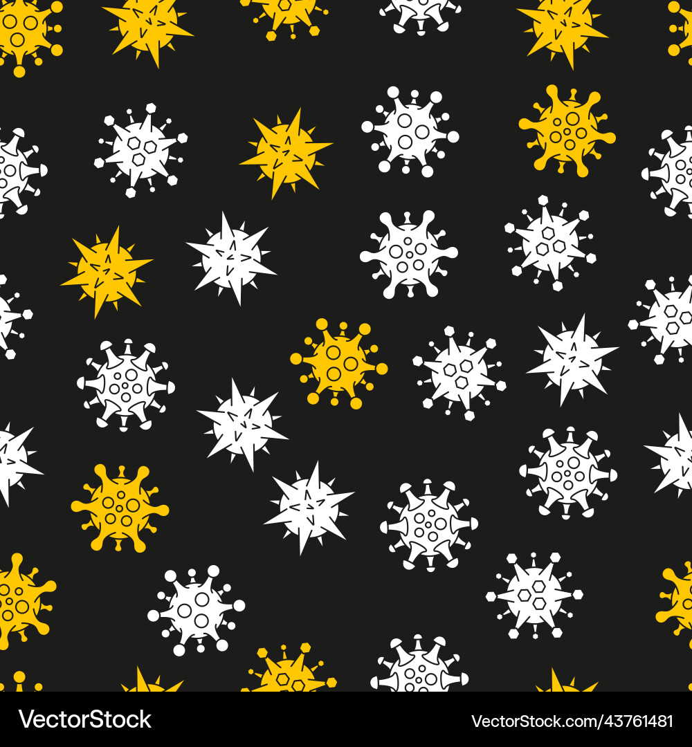 Seamless pattern with of novel coronavirus Vector Image