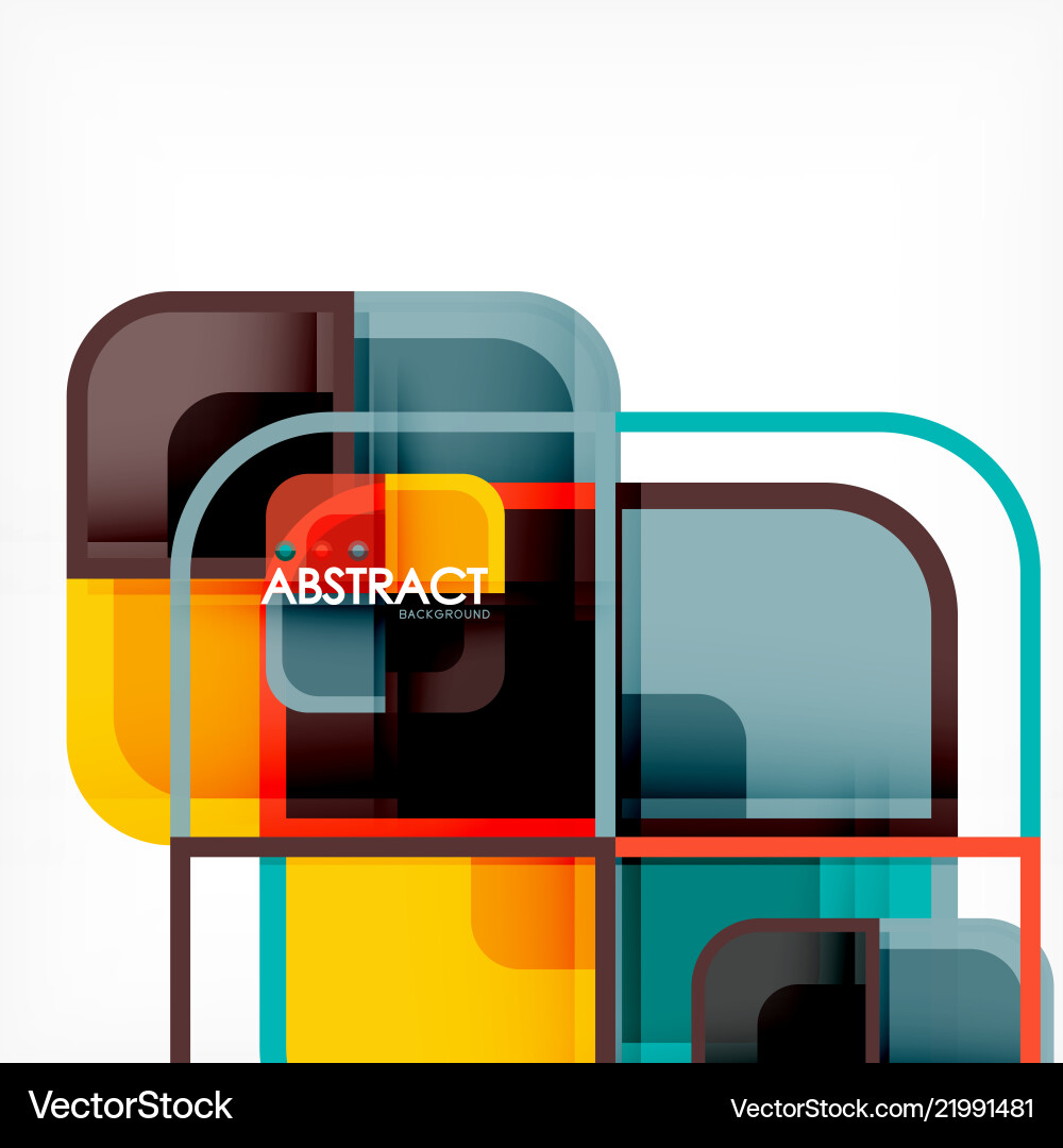 Square geometric abstract background paper art Vector Image
