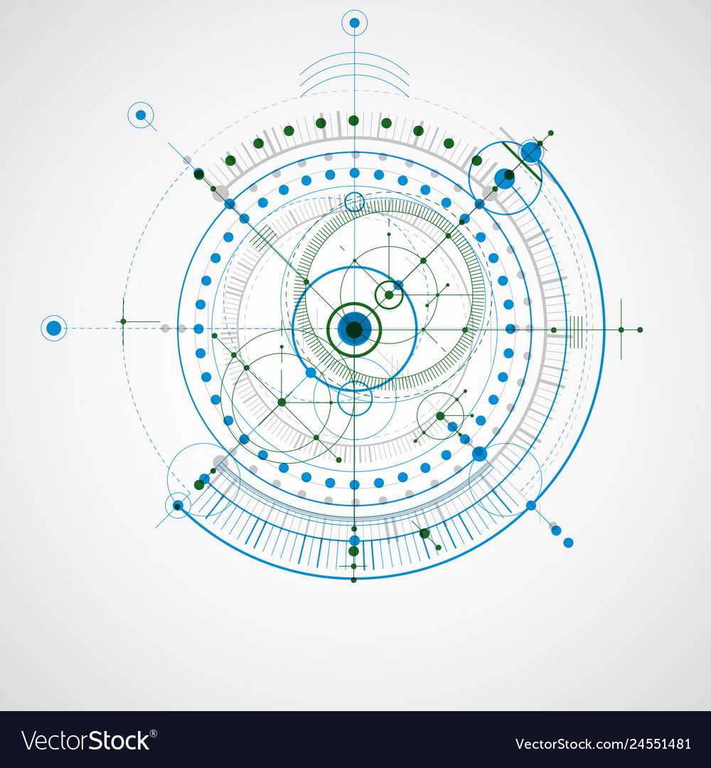 Technical plan abstract engineering draft for use Vector Image