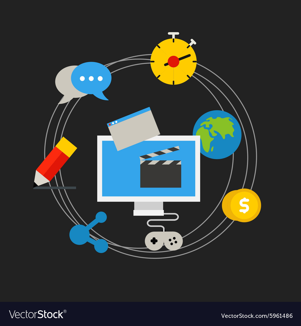 Communication technology concept Royalty Free Vector Image