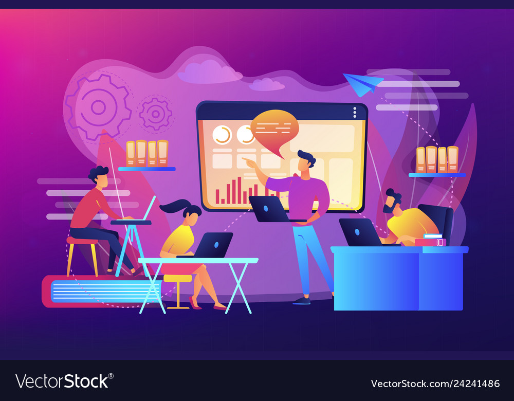 Digital presentation concept Royalty Free Vector Image