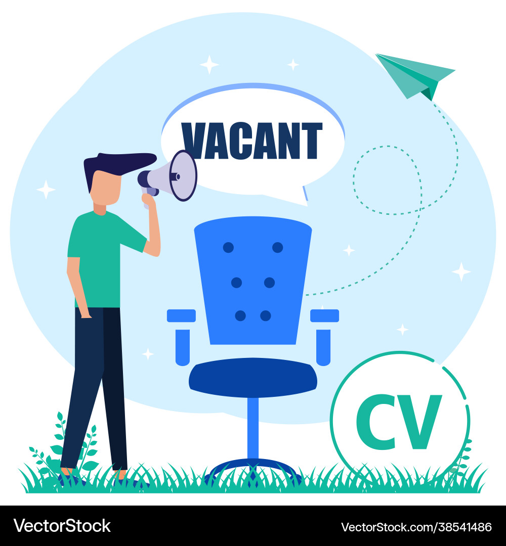 Graphic cartoon character vacant Royalty Free Vector Image