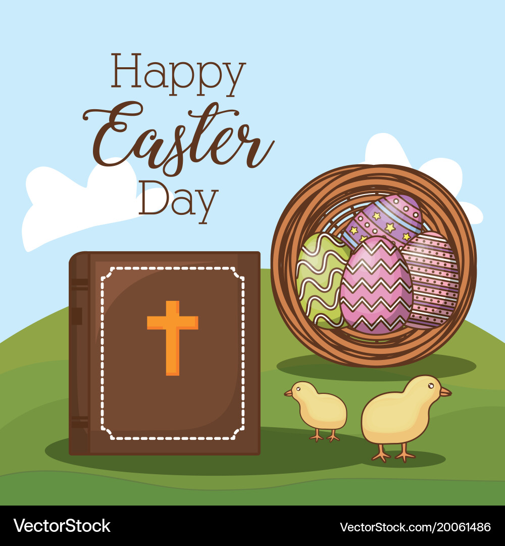 Happy easter day design Royalty Free Vector Image