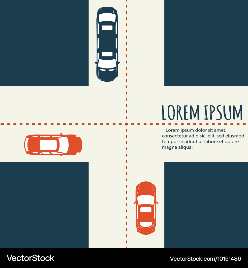 Highway traffic minimalistic banner Royalty Free Vector