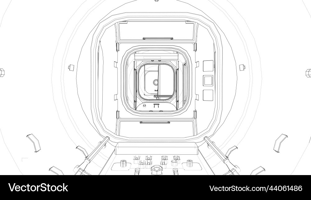 Interior of the space station Royalty Free Vector Image