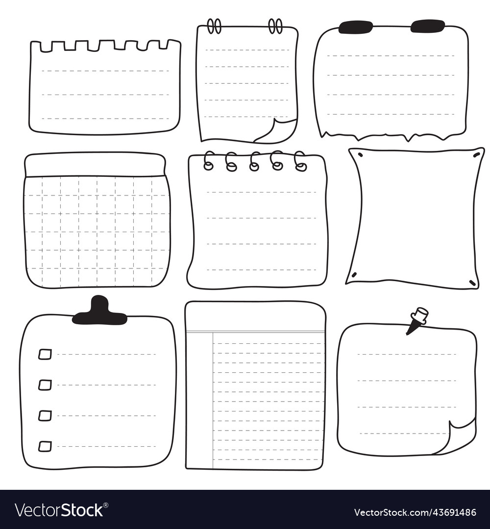 Paper-notes2 Royalty Free Vector Image - VectorStock