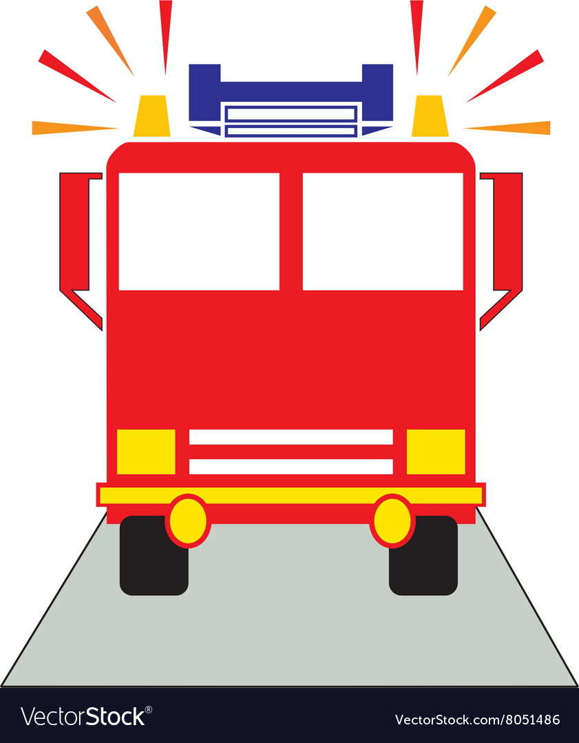 Red fire engine Royalty Free Vector Image - VectorStock