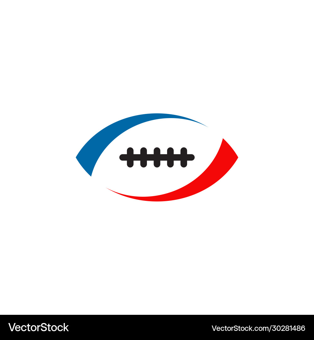 Rugby logo design template Royalty Free Vector Image