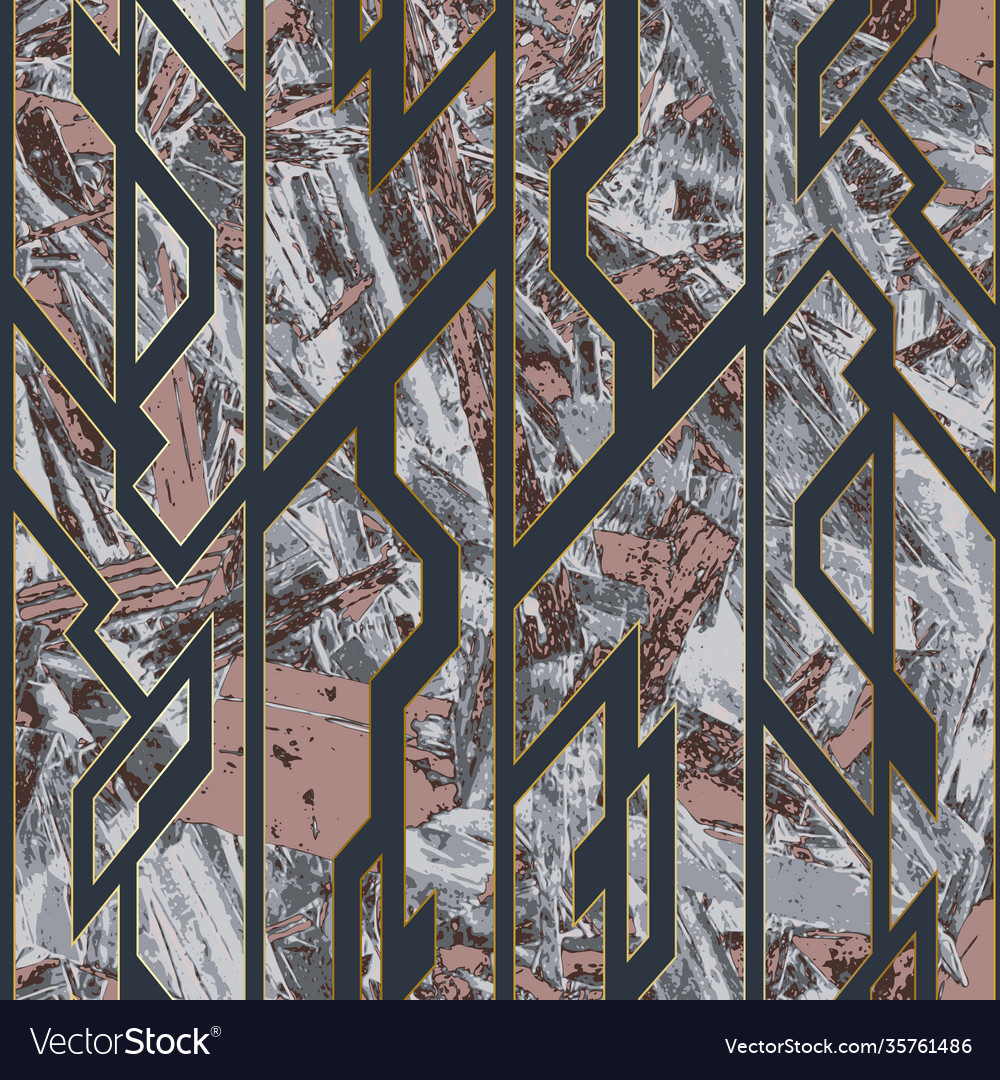 Stone geometric seamless pattern Royalty Free Vector Image