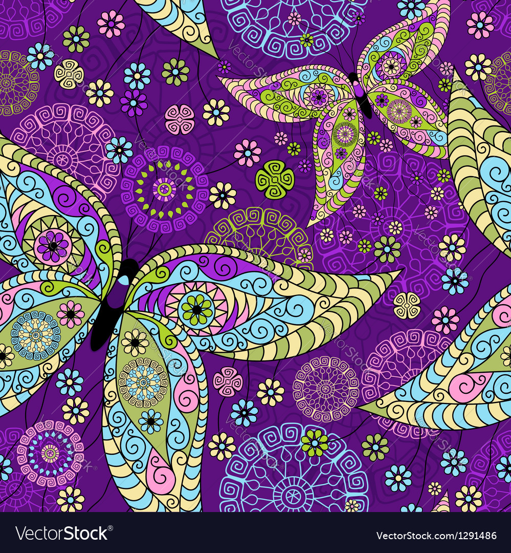 Violet floral pattern Royalty Free Vector Image