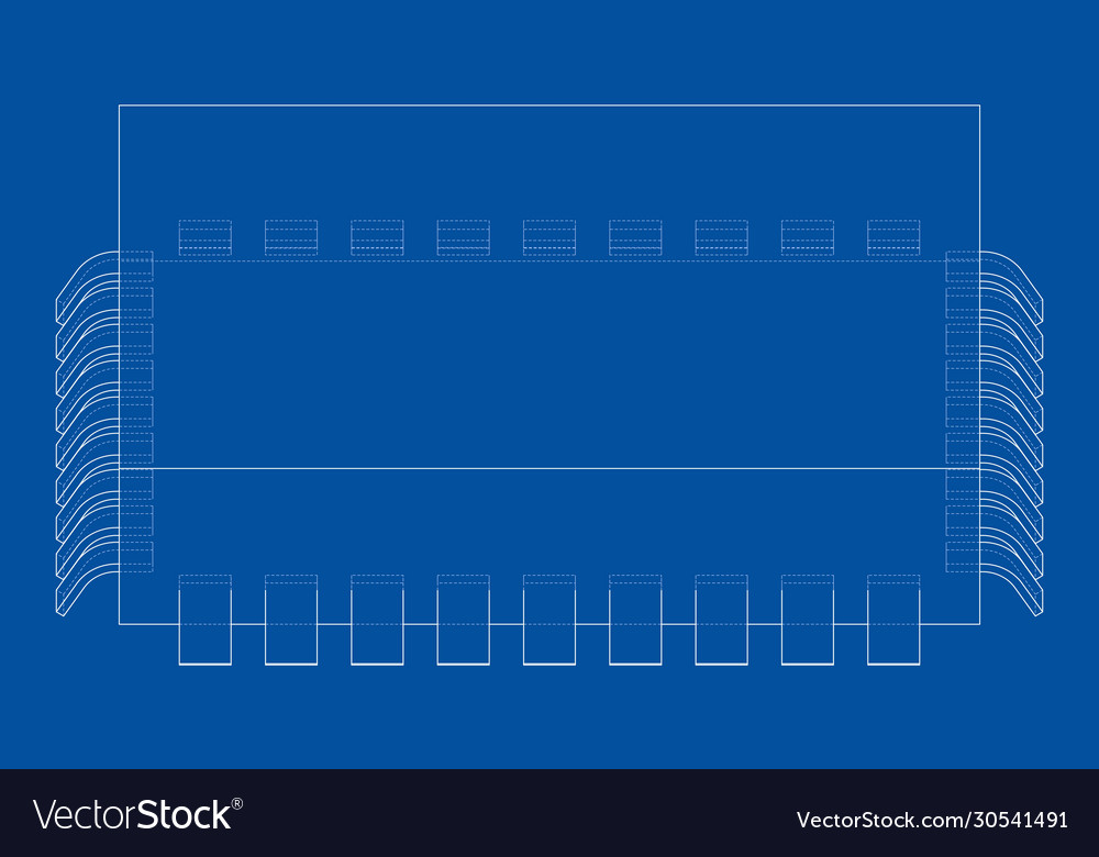 3d microchip rendering 3d Royalty Free Vector Image