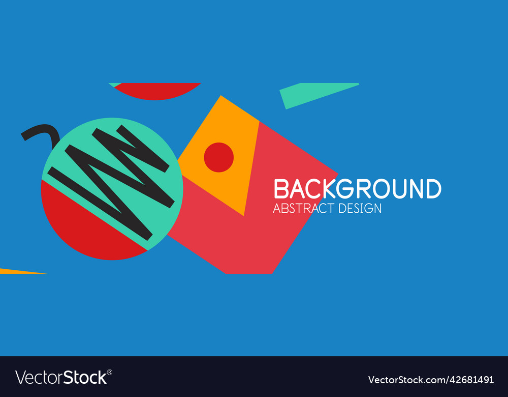 Abstract Background Blocks Lines Triangles Vector Image