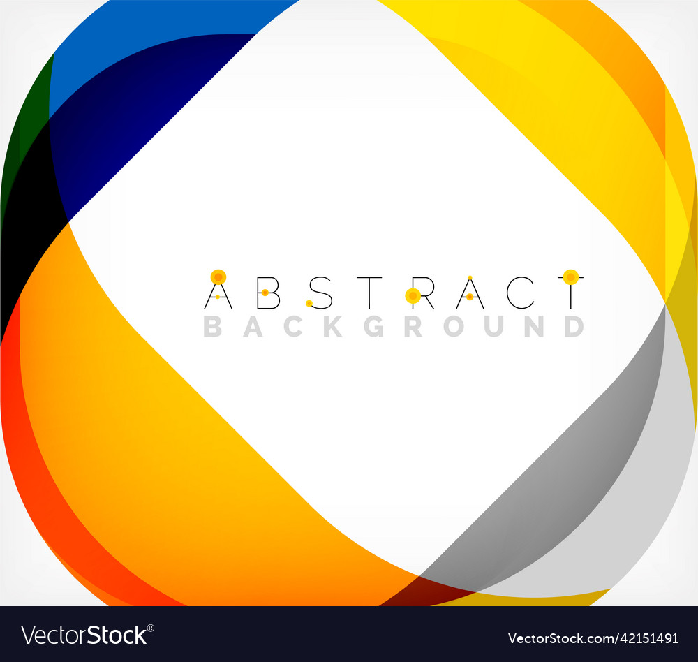 Abstract square shape with overlapping waves Vector Image