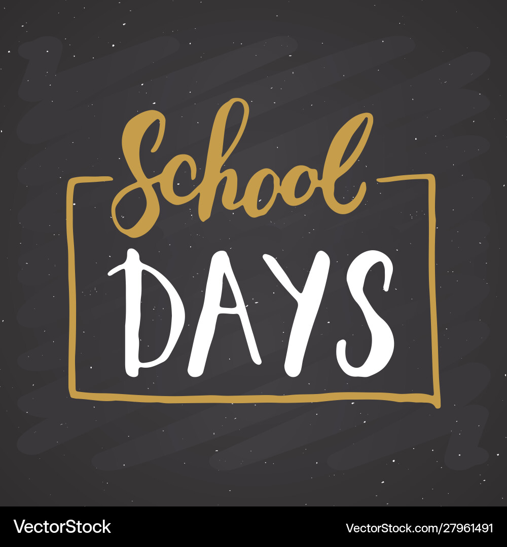 Back to school calligraphic lettering calligraphy Vector Image