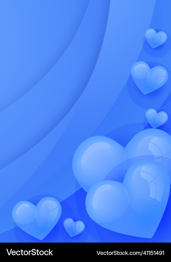 Blue universal love valentine background design Vector Image