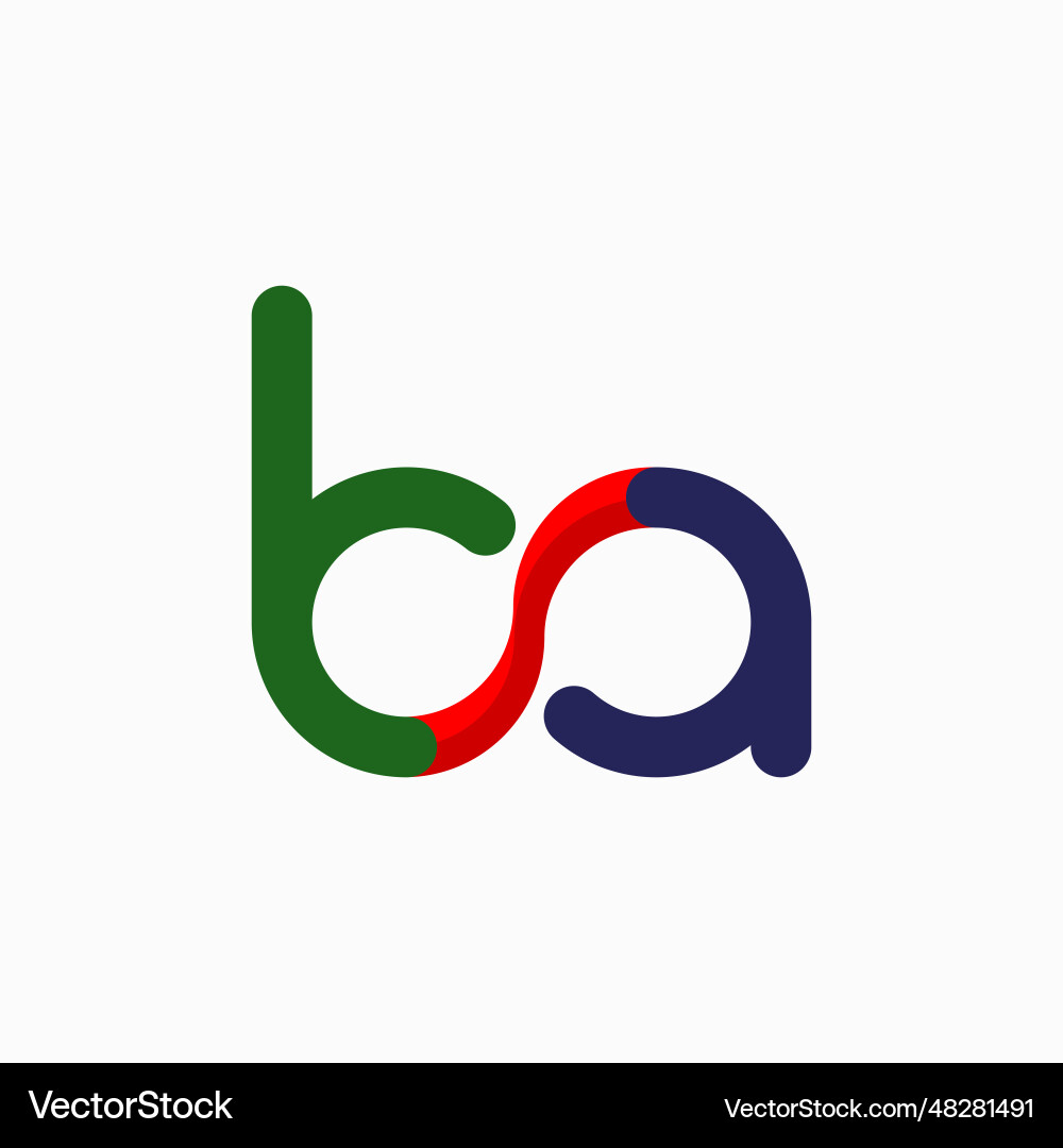 Brand name logo design with letter ba concept Vector Image