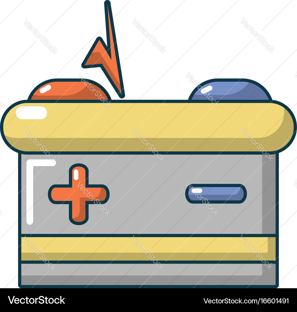 Car battery icon cartoon style Royalty Free Vector Image