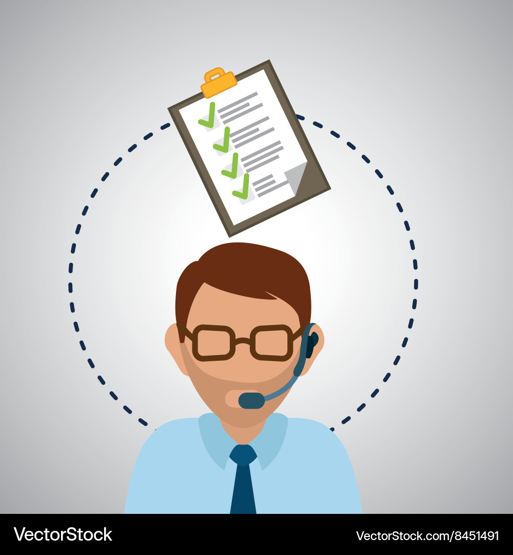Design of call center editable Royalty Free Vector Image