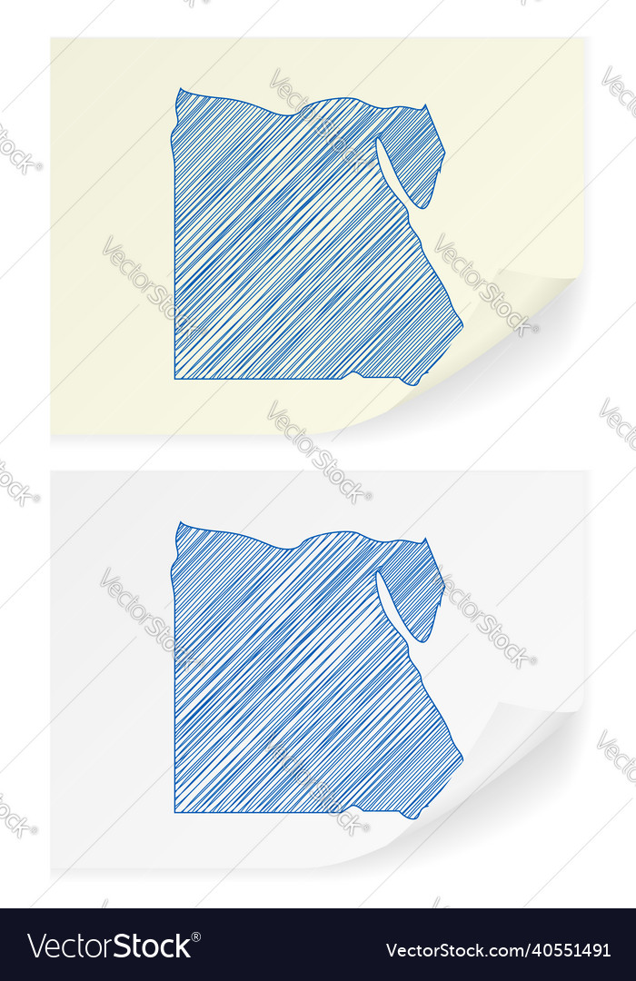 Egypt scribble map Royalty Free Vector Image - VectorStock