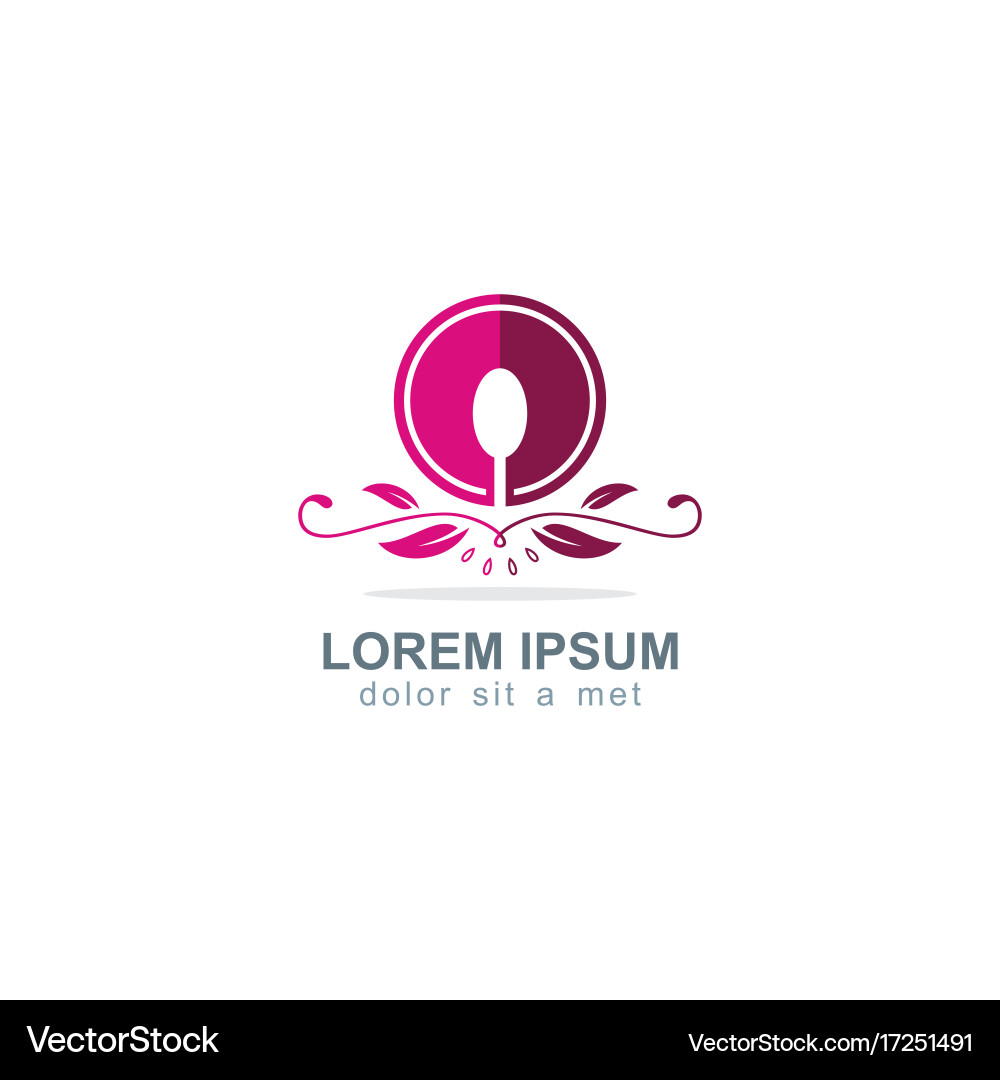 Food luxury icon logo Royalty Free Vector Image