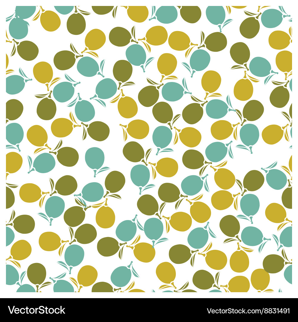 Leavesfruits and flowers seamless pattern Vector Image