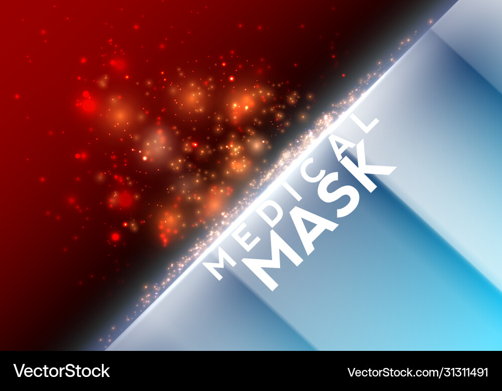 Medical mask protection from virus abstract Vector Image
