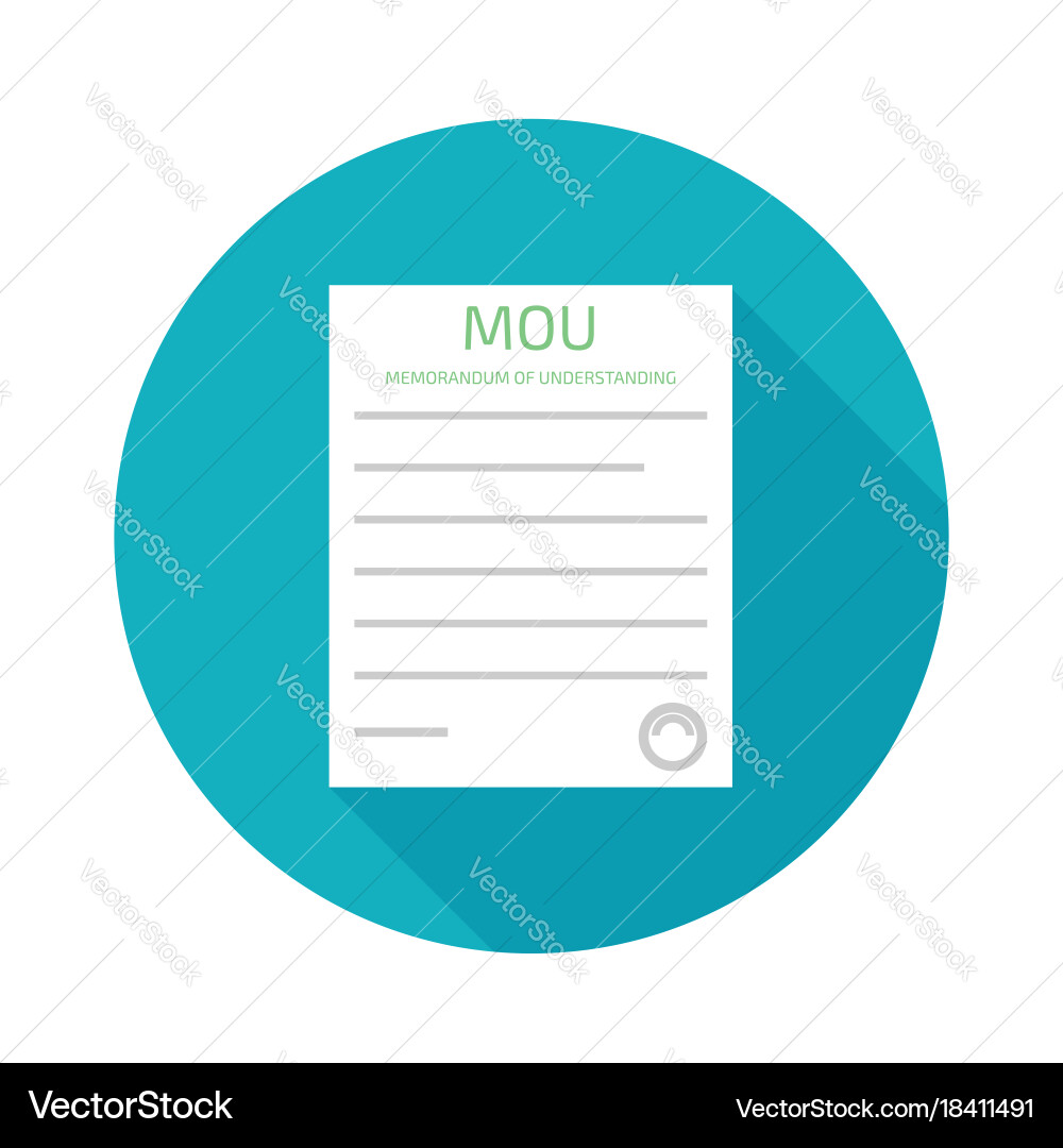 Memorandum of understanding mou Royalty Free Vector Image