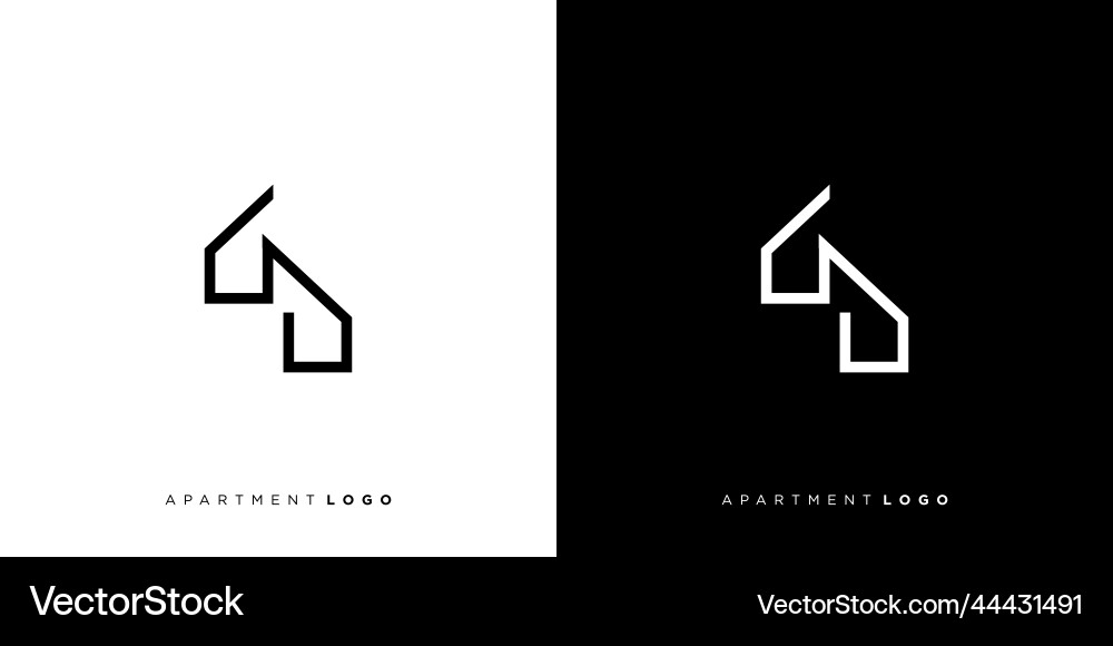 Modern and professional apartment logo Royalty Free Vector
