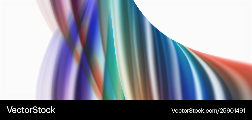 Modern liquid color flow on white - colorful Vector Image