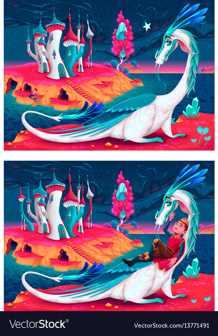 Spot the differences Royalty Free Vector Image