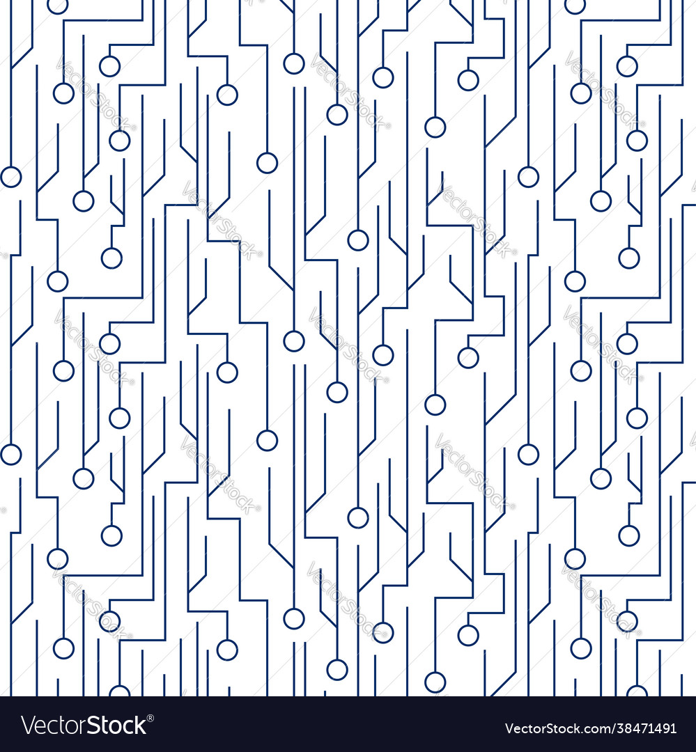 Technology pattern in line style digital Vector Image