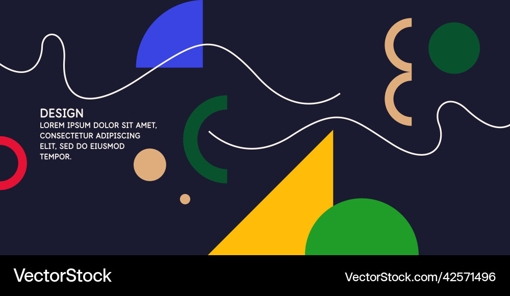Composition with geometric shapes abstract Vector Image