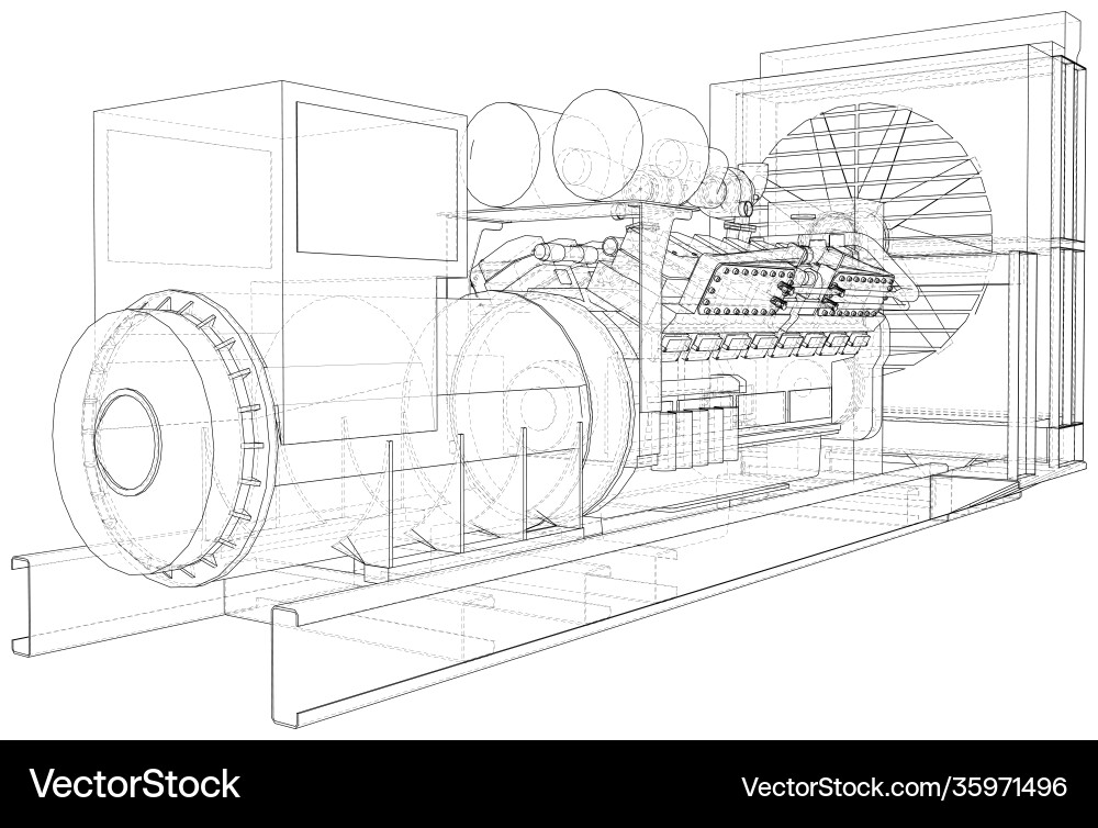 Gas engine is an internal combustion engine which Vector Image