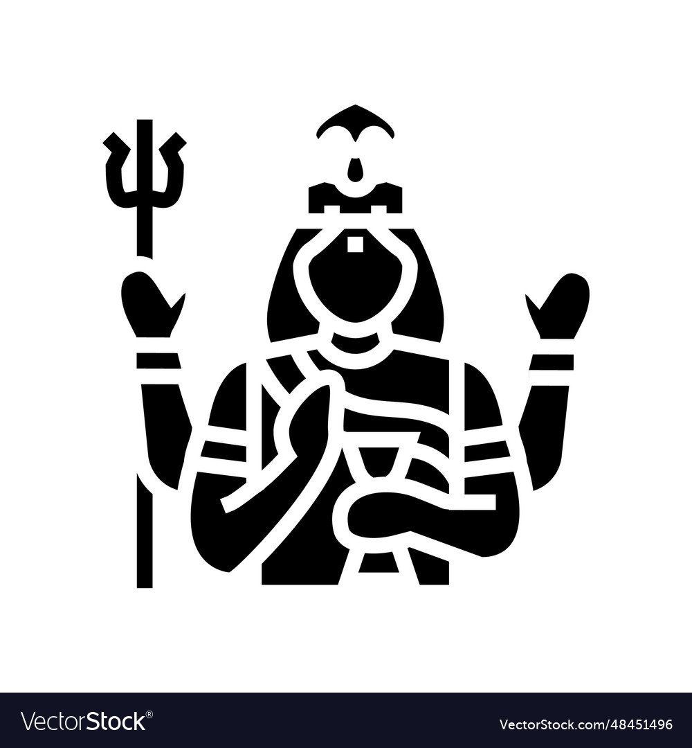 Gauri god indian glyph icon Royalty Free Vector Image Gauri god indian glyph icon Royalty Free Vector Image