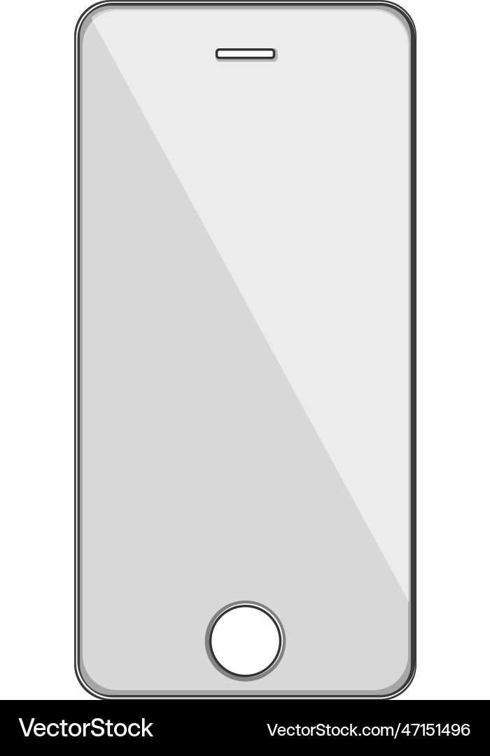 Mobile phone glass screen cartoon Royalty Free Vector Image