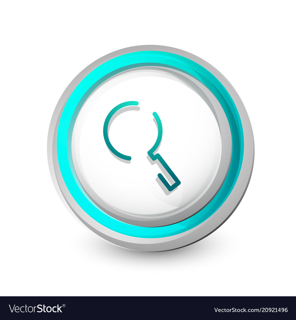 Search magnifier web button magnify icon modern Vector Image