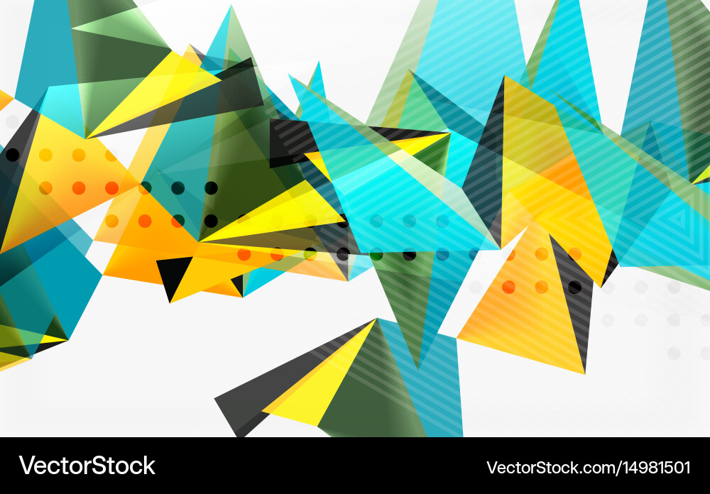 3d triangles geometric Royalty Free Vector Image